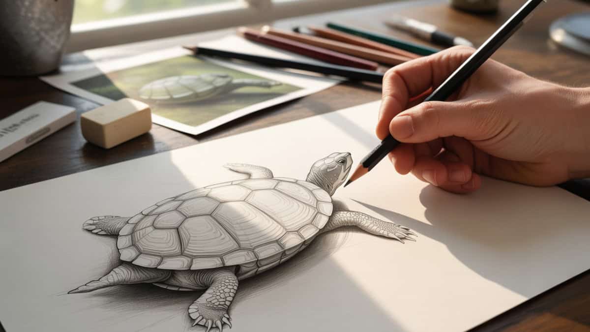 Schildpad tekenen realistisch: handleiding voor beginners