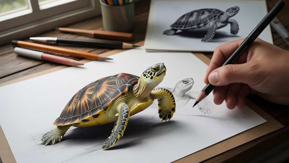 Schildpad tekenen realistisch: handleiding voor beginners